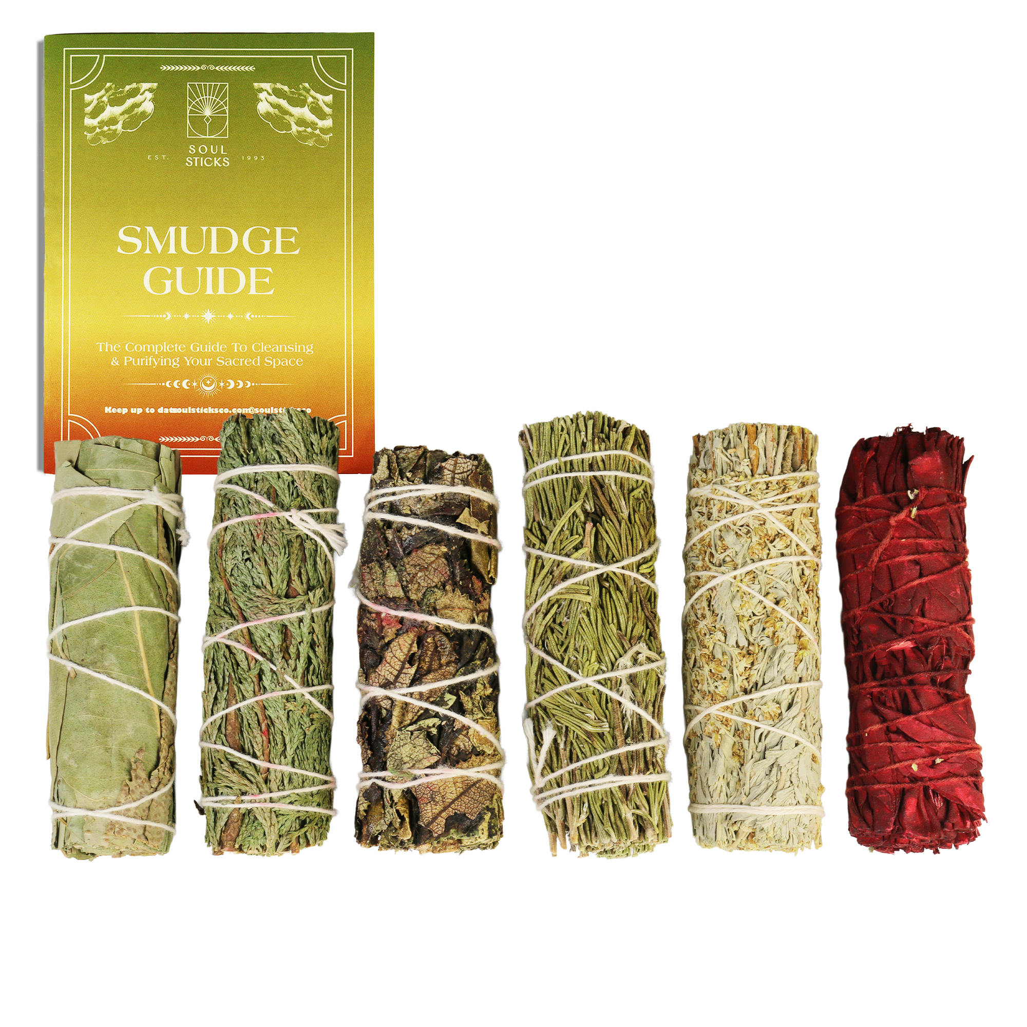 Variety Sage Smudge Sticks Set with Smudge Guide, 6-Pack – Soul Sticks