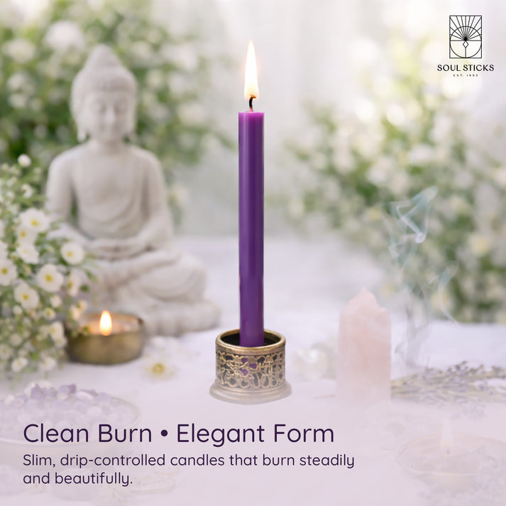 Violet Magic Spell Chime Candles - 20 Pack | Soul Sticks